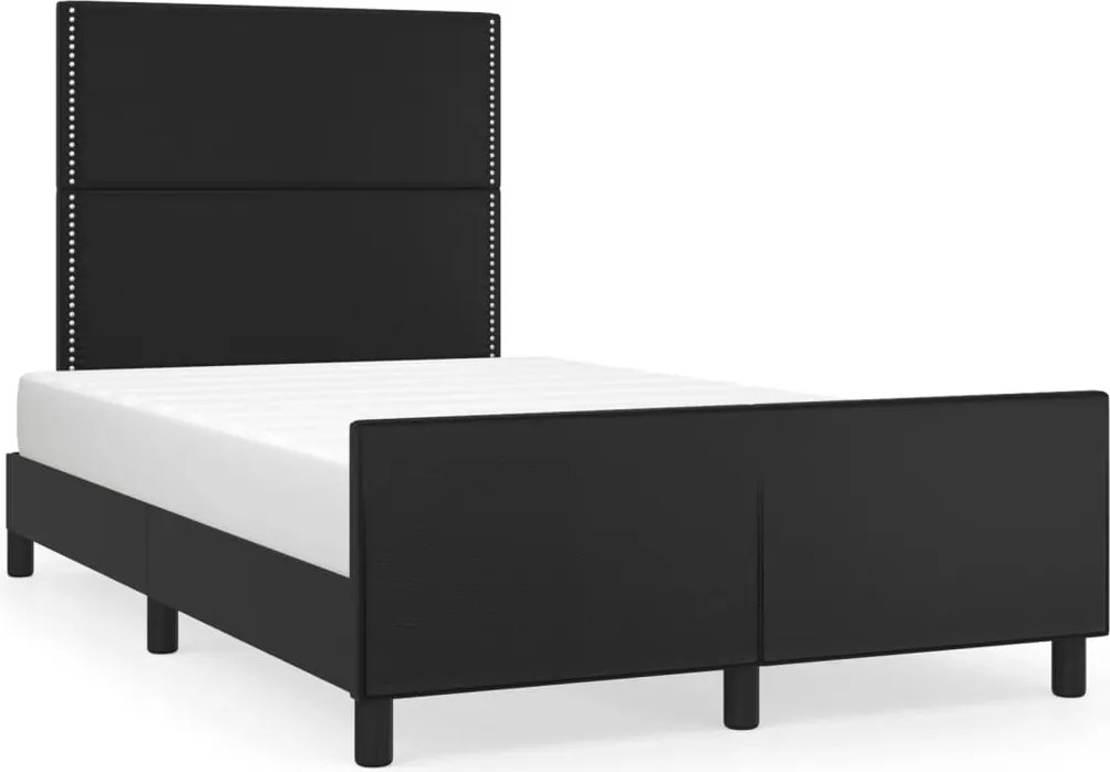Rám postele bez matrace černá 120x190 cm umělá kůže 3270554