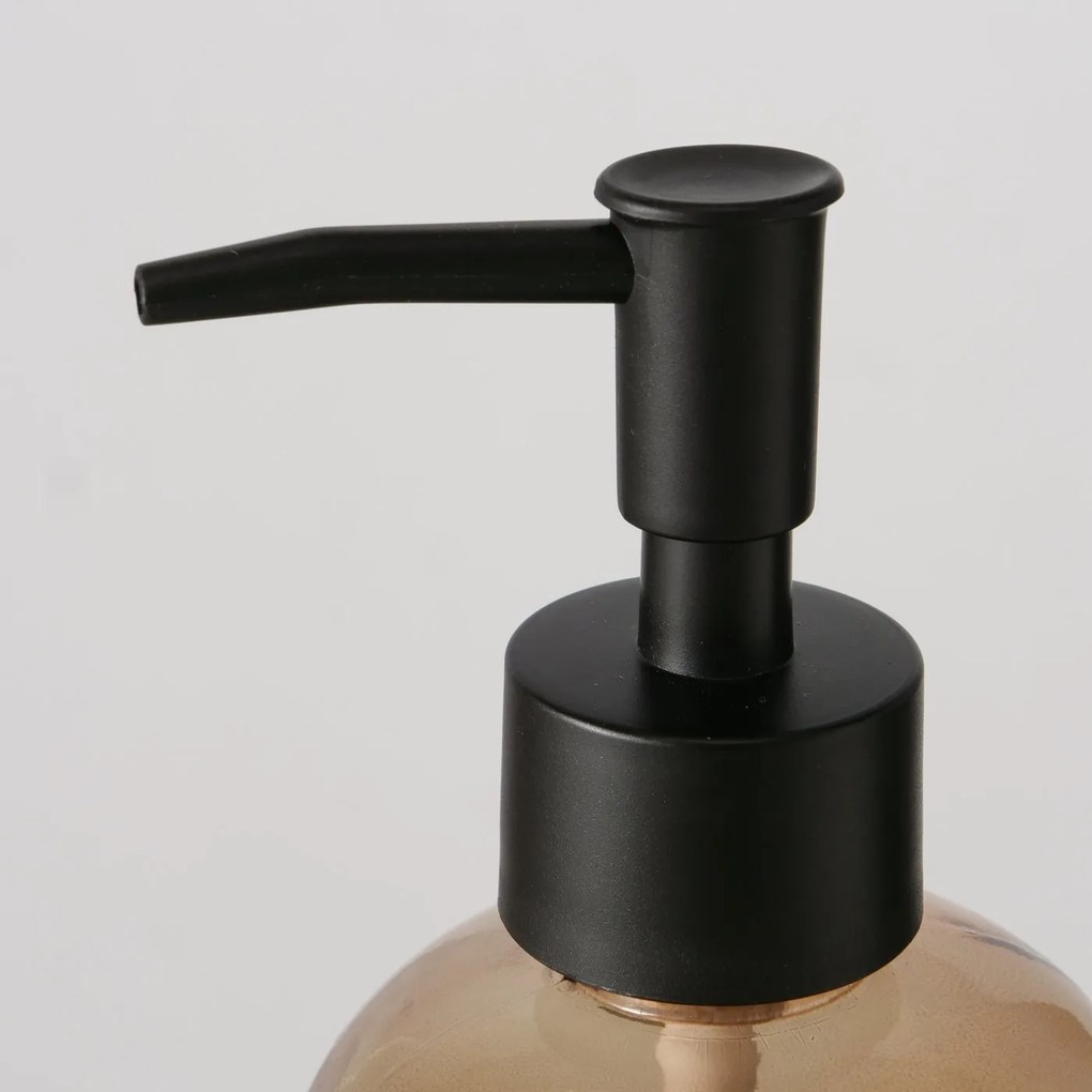 Dávkovač mýdla Thea, hnědá/s černými prvky, 420 ml