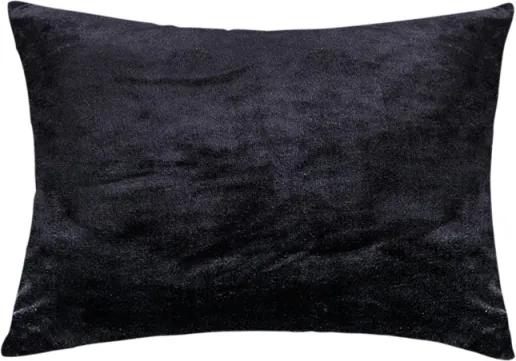 XPOSE ® Mikroplyšový povlak na polštář - černá 50x70 cm