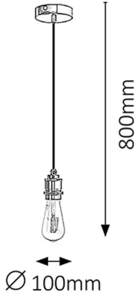 Rabalux 1411 - Závěsné svítidlo FIXY E27/40W černá
