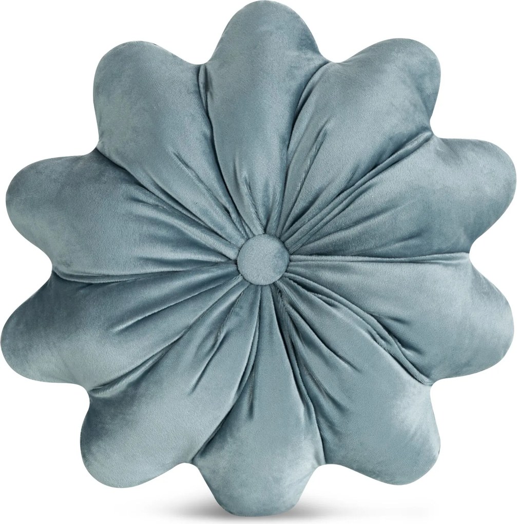 DEKORAČNÍ POLŠTÁŘ FLORES 5 Ø40 CM SVĚTLEMODRÁ