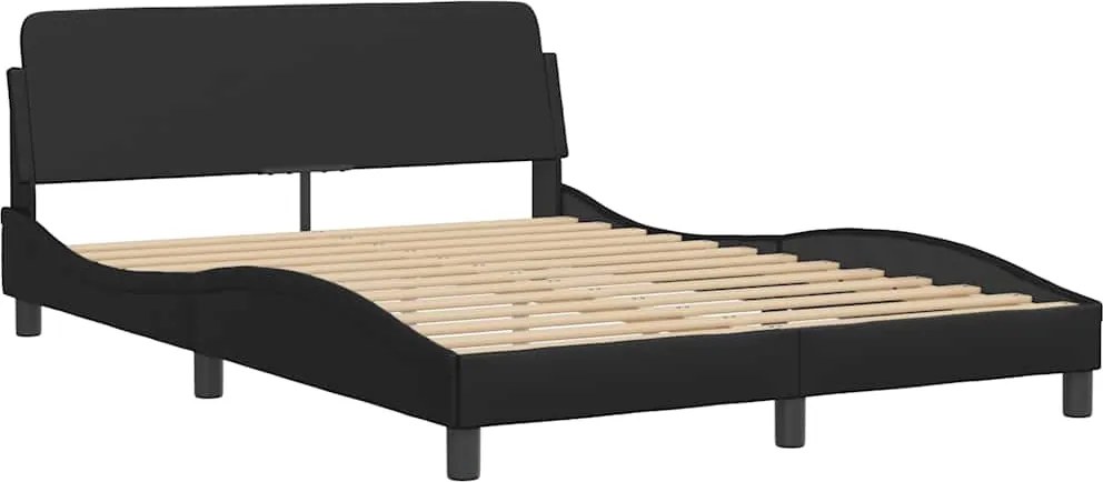 Rám postele Viana bez matrace černý 120 x 200 cm umělá kůže 3208082