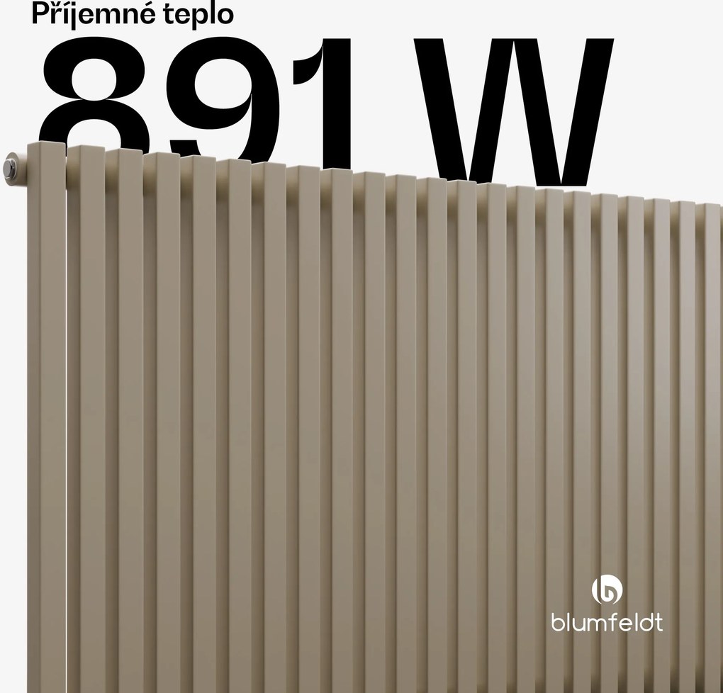 Blumfeldt Delgado radiátor | Moderní design | 63 x 100 cm | 891 W | Boční připojení