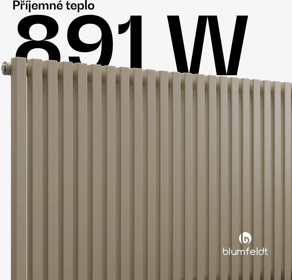 Blumfeldt Delgado radiátor | Moderní design | 63 x 108 cm | 891 W | Boční připojení