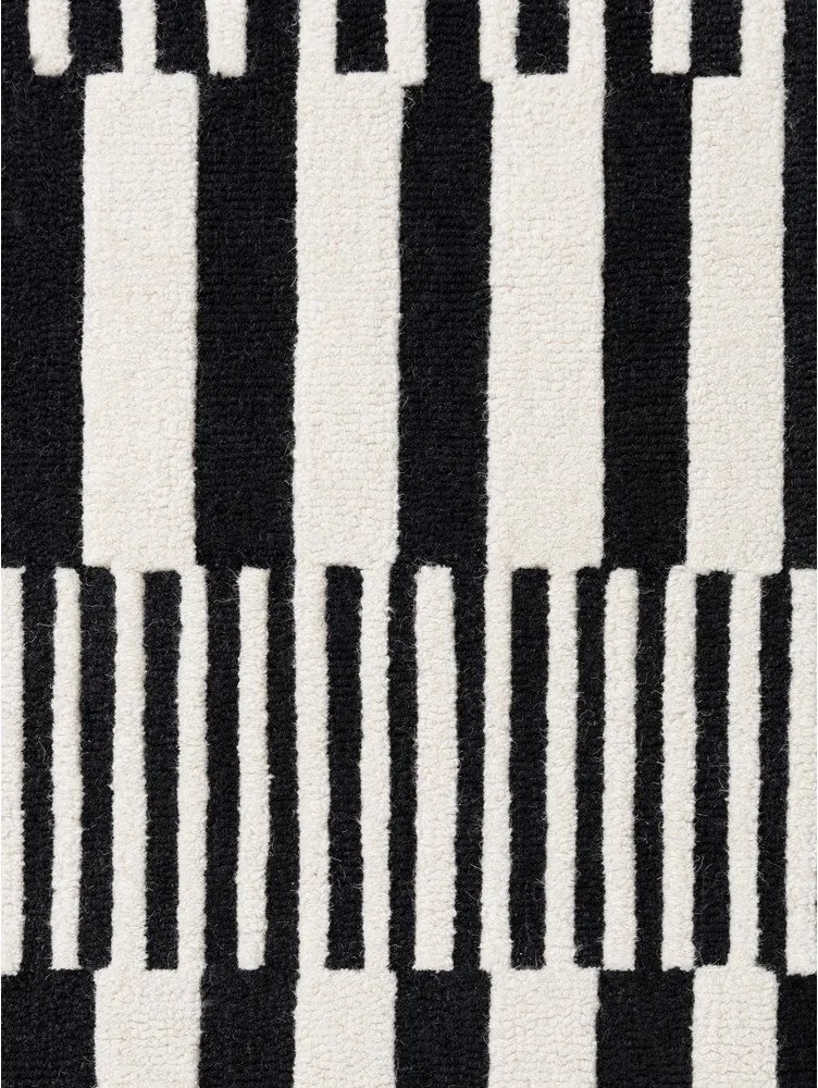 Černobílý ručně tkaný vlněný koberec 120x180 cm Stryve Pulse – Elle Decoration