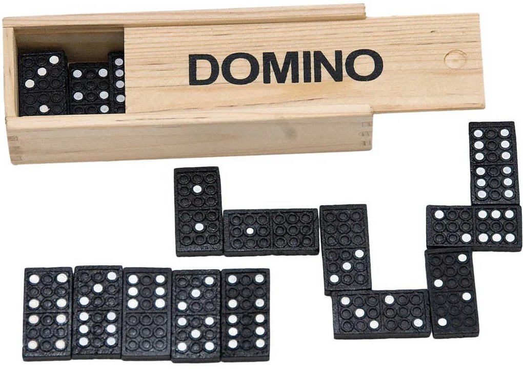 WOODY DŘEVO Hra Domino klasik 28 kamenů *SPOLEČENSKÉ HRY* 90687x
