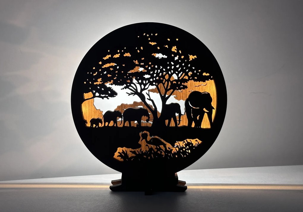 Li-Go "Sloni" lampa 20x22 cm provedení povrchu: bříza
