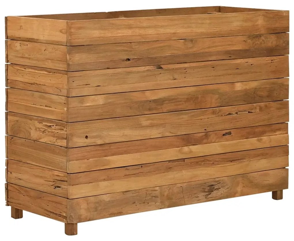 vidaXL Marketos Vyvýšený záhon 100x40x72 cm recyklované teakové dřevo a ocel