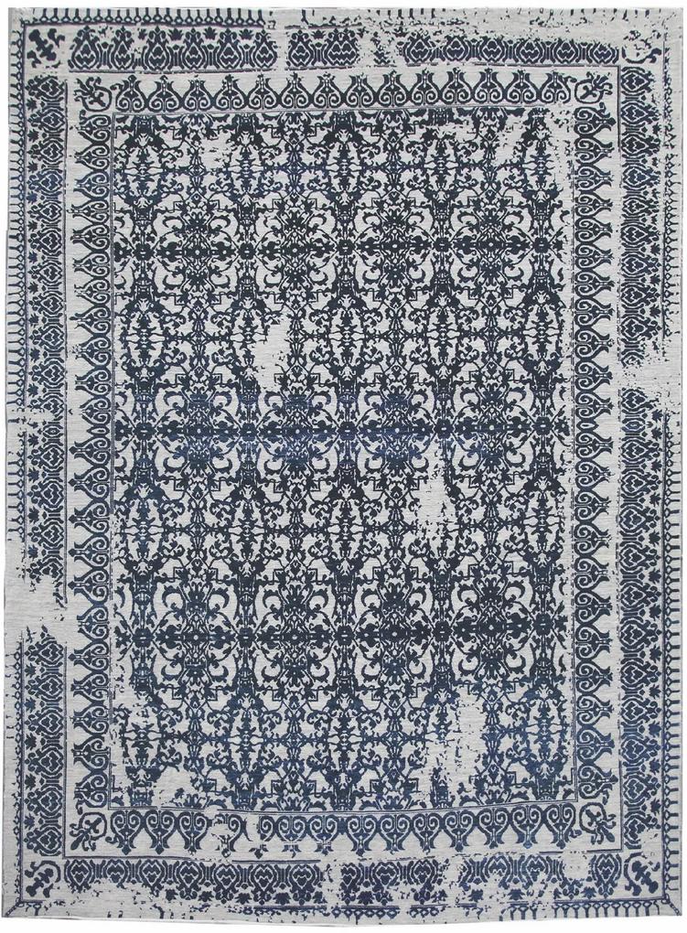 Diamond Carpets koberce Ručně vázaný kusový koberec Diamond DC-JK 7 Silver/denim ROZMĚR: 365x457