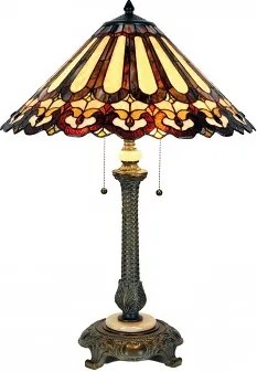 Stolní lampa Tiffany Cognac