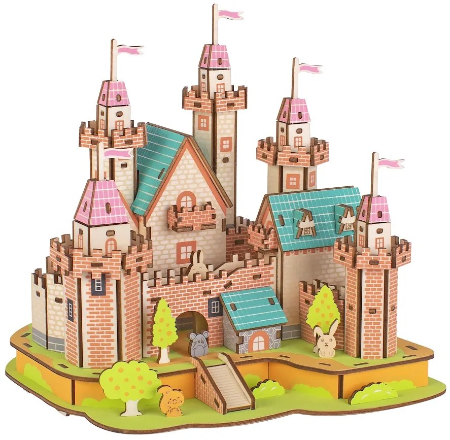 Woodcraft Dřevěné 3D puzzle Hrad v ráji