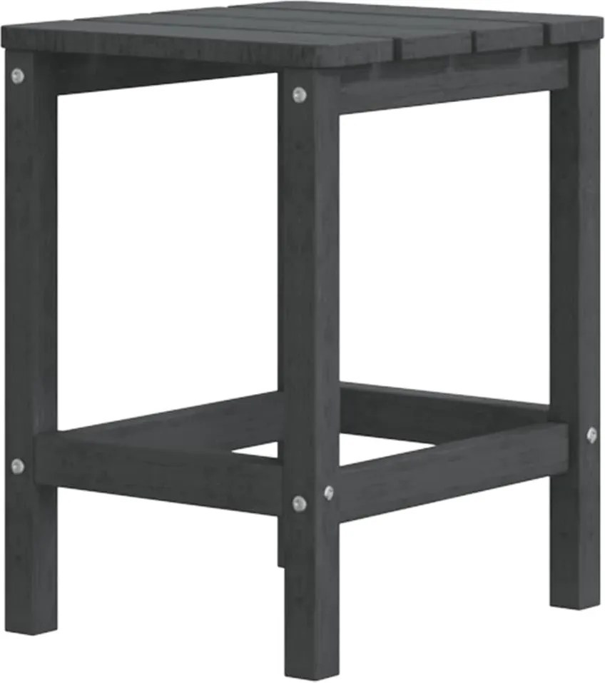 Zahradní křesla Adirondack se stolkem HDPE antracitová 3095705