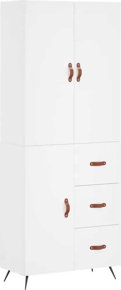 Skříň highboard bílá 69,5 x 34 x 180 cm kompozitní dřevo 3195875