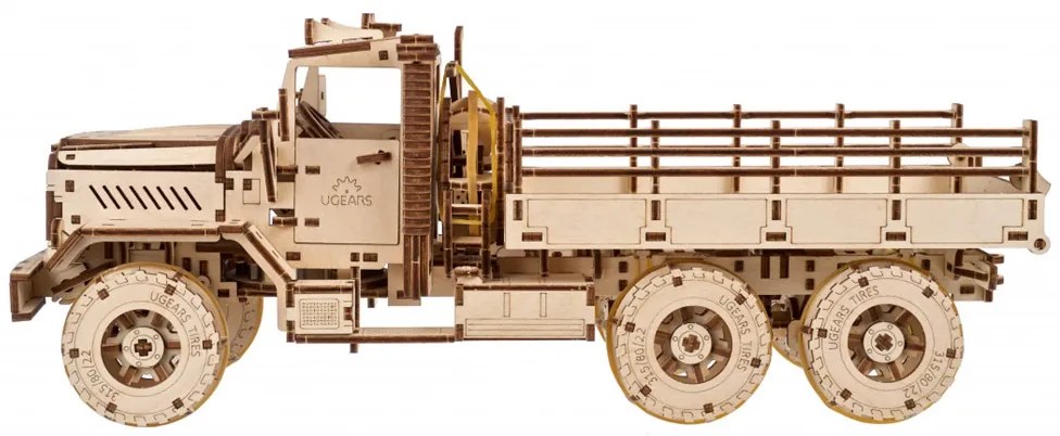 Ugears 3D dřevěné mechanické puzzle Nákladní auto CARGO