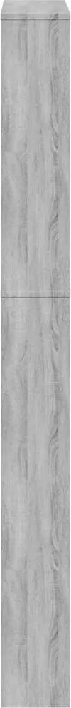 Botník se zrcadlem 5patrový šedý sonoma 63 x 17 x 169,5 cm 3228284