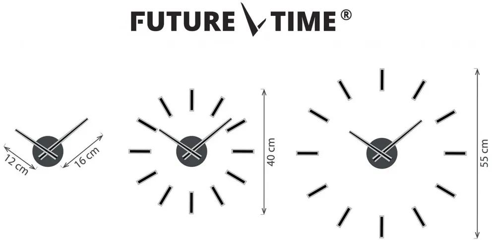 Designové nalepovací hodiny Future Time FT9400RD Modular red 40cm