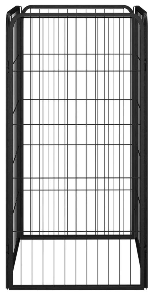 vidaXL Ohrádka pro psy 4 panely černá 50 x 100 cm práškovaná ocel