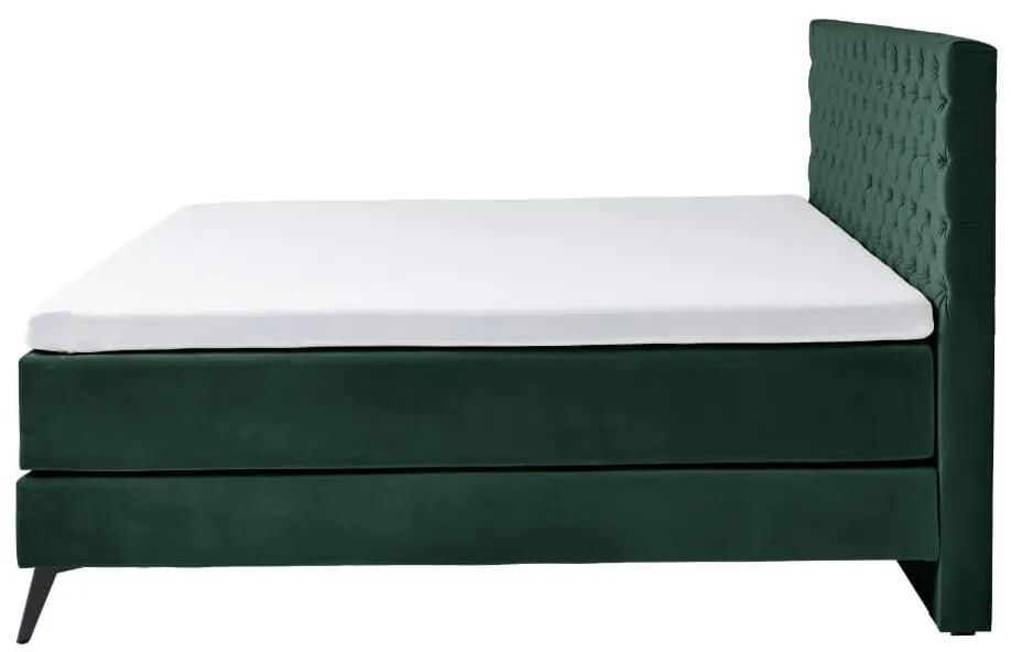 Boxspring postel oliver 200 x 200 zelená MUZZA