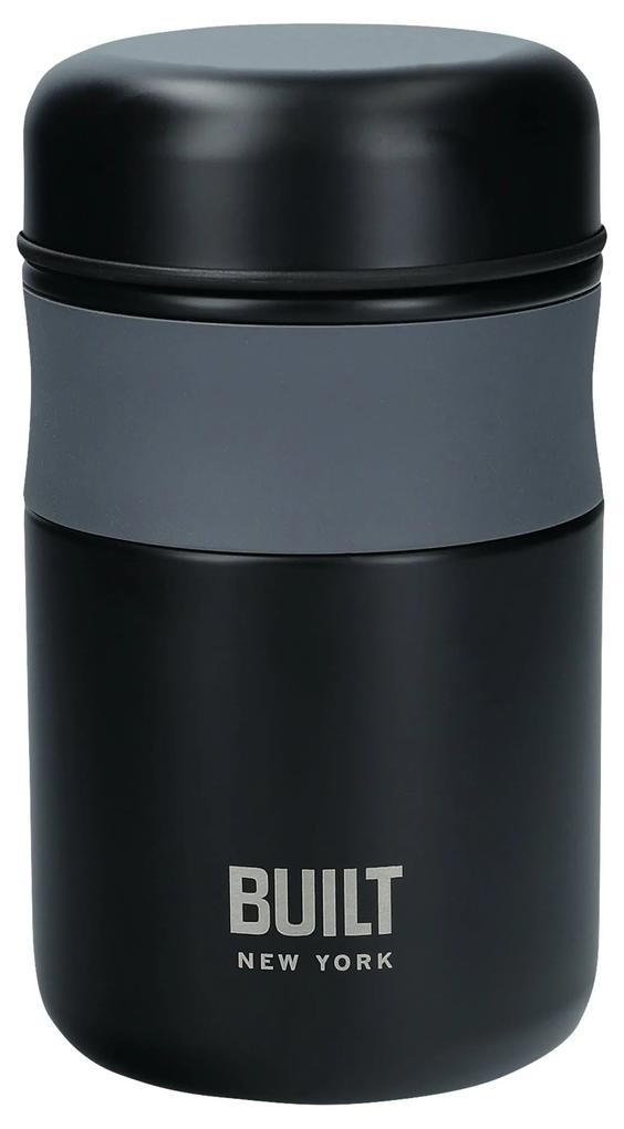 Jídelní termo box nerezový černý 490 ml, BUILT BLTJAR490BLK