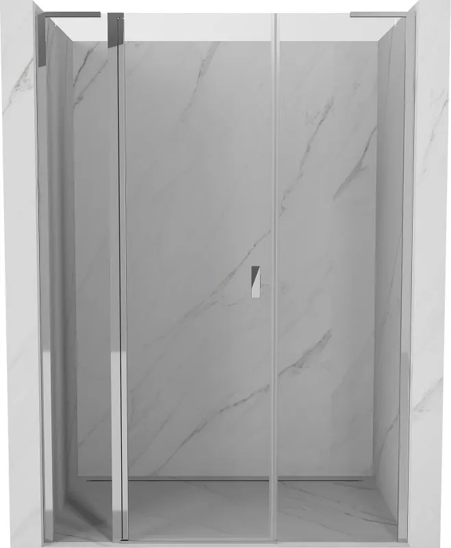 Mexen, Mexen Mist L výklopné sprchové dveře 140 cm, transparentní, chrom - 8A4L-140-001-01-00