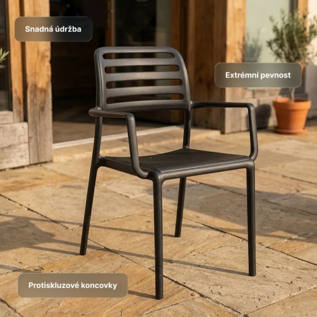 Nardi Designové plastové křesílko COSTA tortora