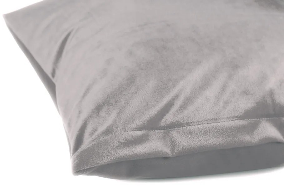 Biante Sametový povlak na polštář Velvet Premium SVP-018 Světle šedý 50 x 60 cm