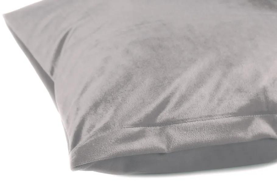 Biante Sametový povlak na polštář Velvet Premium SVP-018 Světle šedý 70 x 90 cm