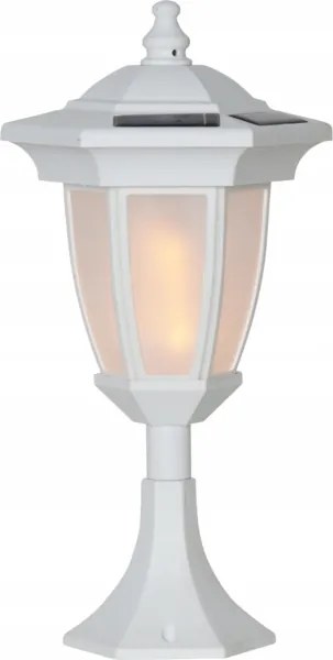Solární zahradní lampa IP44 Venkovní ozdobné osvětlení 63 cm Bílá