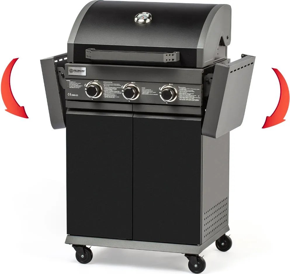 Fieldmann FZG 3006 - plynový gril, 3 hořáky