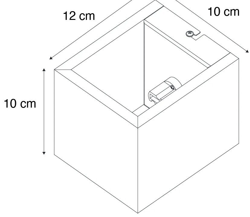 Rustikální nástěnná lampa ořechové dřevo - Transfer