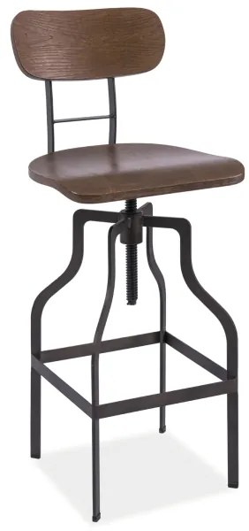 Barová židle DROP tmavý ořech/antracit