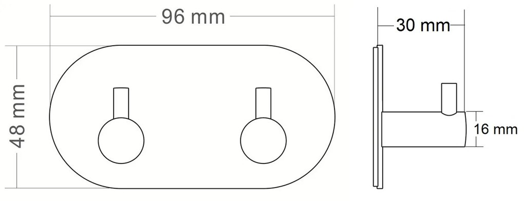 Sapho, Dvojháček samolepící, kulatý, broušená nerez, 32202