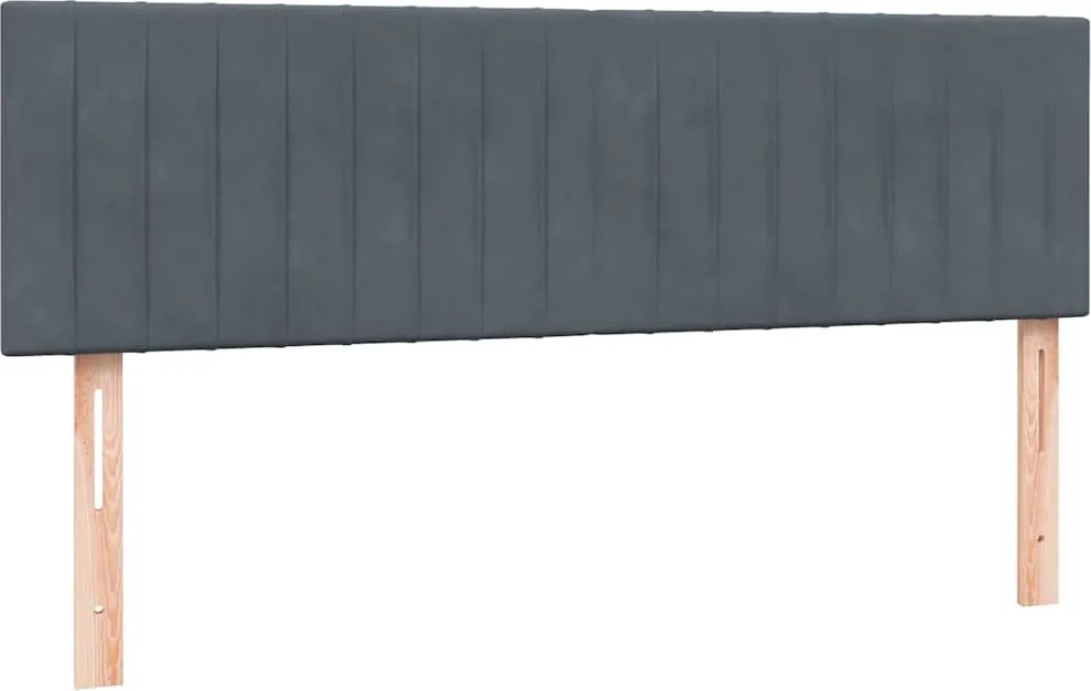 Box spring postel s matrací tmavě šedá 160x210 cm samet 3318286