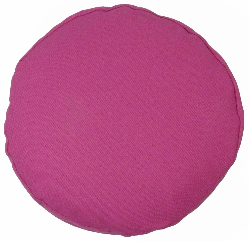 S radostí - vlastní výroba Pohankový sedák jednobarevný - růžový Velikost: ∅30 x v25 cm