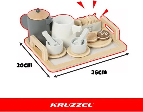 Kruzzel 26543 16dílná dřevěná čajová sada