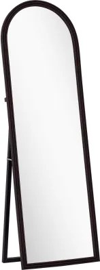 HOMCOM obloukové zrcadlo na celou délku, stojací zrcadlo s rámem v imitaci kamene pro obývací pokoj a ložnici, 53x163 cm, hnědá