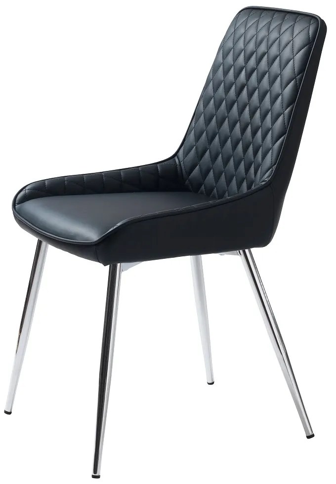 Designová jídelní židle Dana černá ekokůže