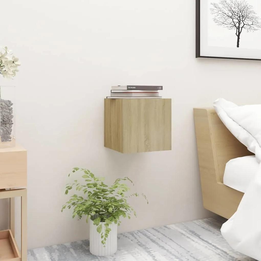 vidaXL Noční stolek 30,5 x 30 x 30 cm kompozitní dřevo [3079709] Barva: Betonová šedá