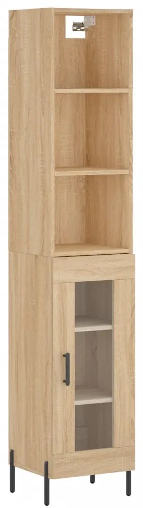 Skříň highboard dub sonoma 34,5 x 34 x 180 cm kompozitní dřevo