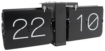 Karlsson Designové překlápěcí hodiny - Karlsson No Case Black, 36x8,5 cm