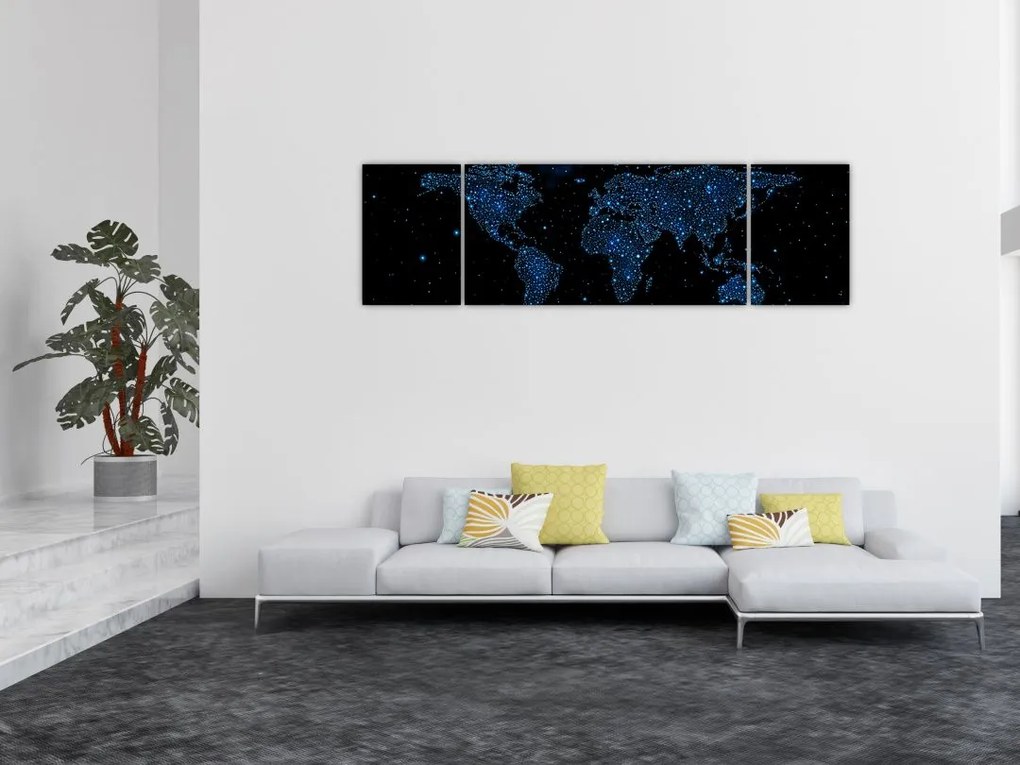 Obraz mapy s hvězdami (170x50 cm)