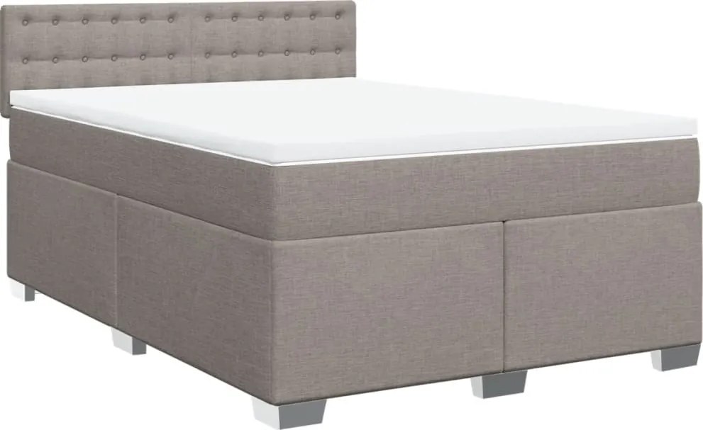 Box spring postel s matrací taupe 160x200 cm textil 3288257