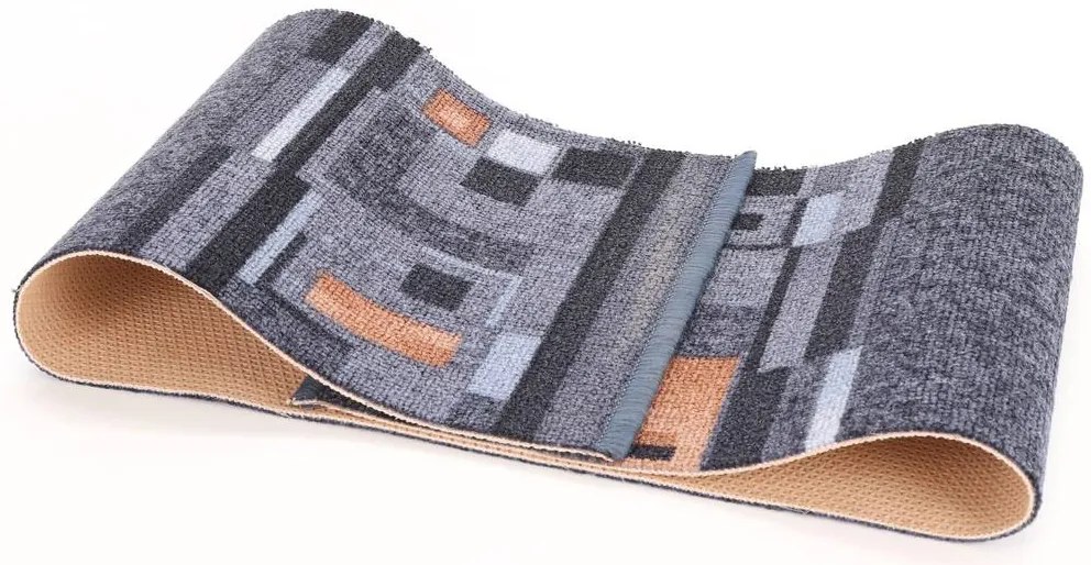 Associated Weavers, Protiskluzový běhoun na míru Bombay 97, šíře 80 cm, šedá, chodba / předsíň