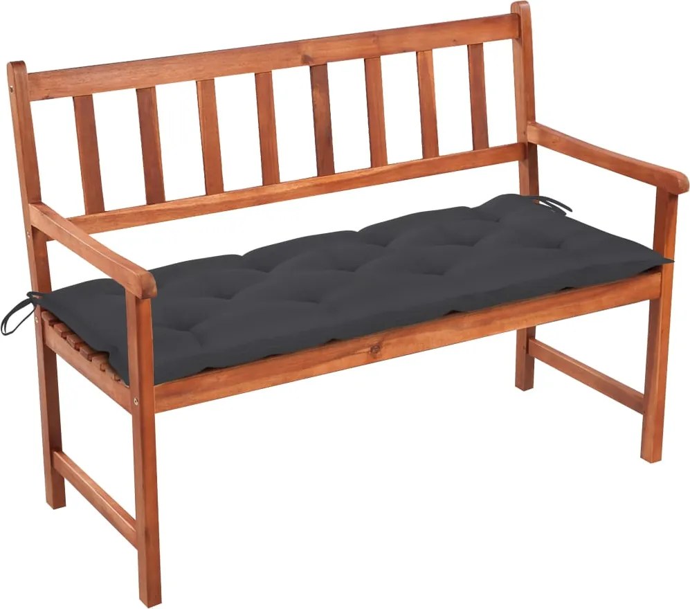 Zahradní lavice s poduškou 120 cm masivní akáciové dřevo 3063783