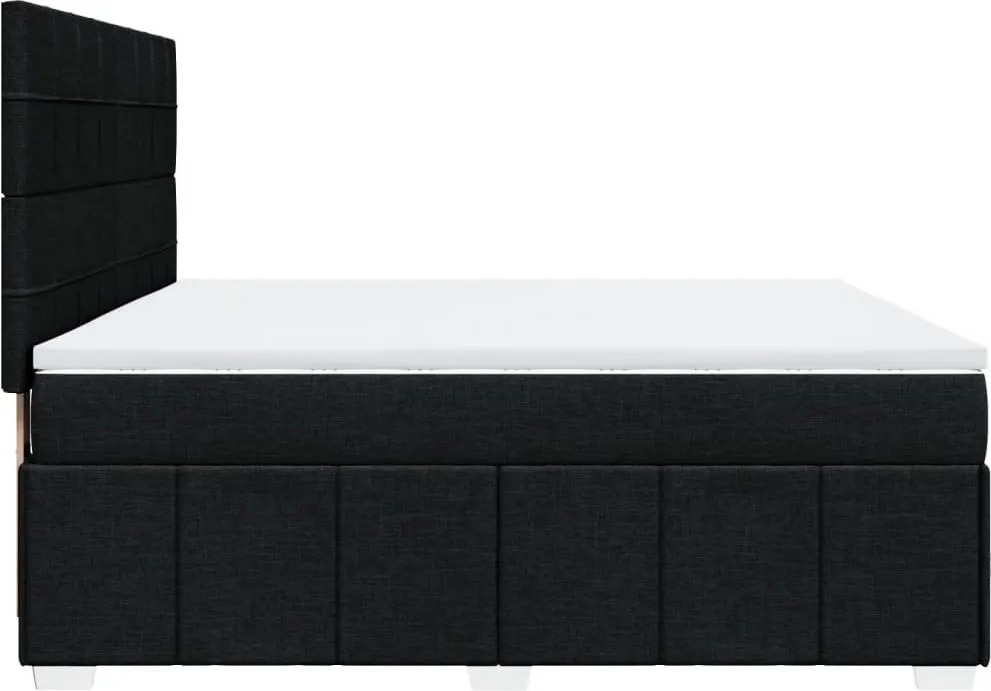 Box spring postel s matrací černá 180x200 cm textil 3294049
