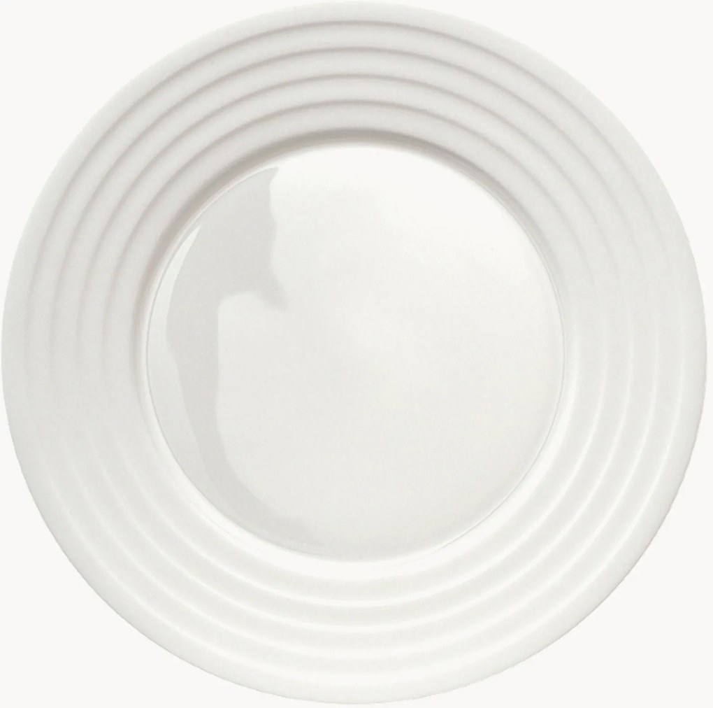 Sada talířů z kostního porcelánu Cross White, 6 dílů