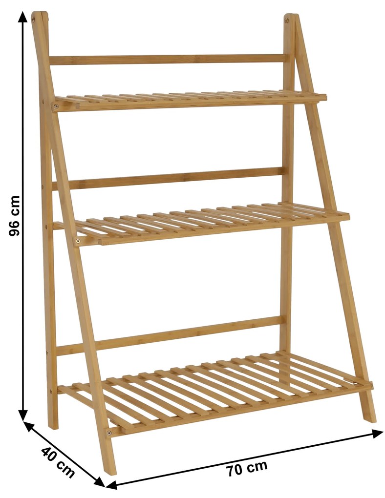 Kondela Skládací regál, bambus, Nepel TYP 1