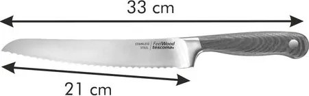 TESCOMA Nůž na chléb FEELWOOD 21 cm
