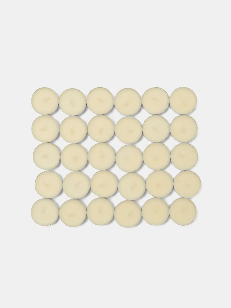 Sinsay - Sada čajových svíček Vanilla 30 pack - krémová