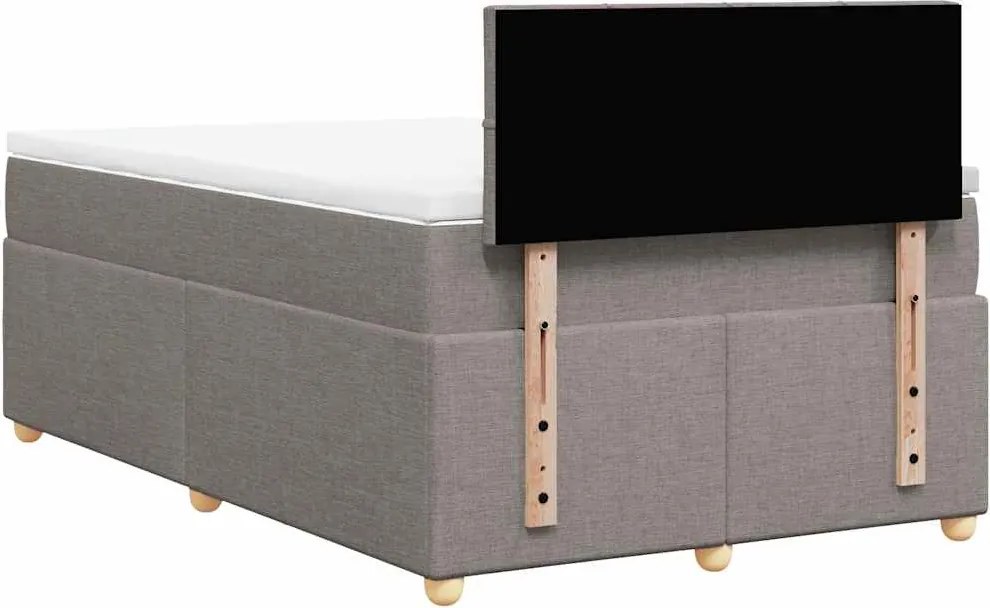 Box spring postel s matrací taupe 120x190 cm textil 3286623